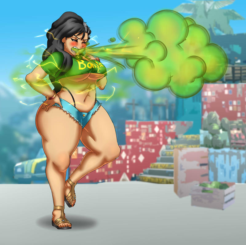 Commission Gassy Laura Matsuda Belch Version By Lazei On Deviantart