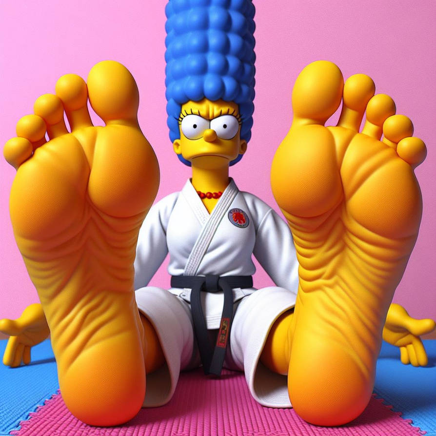 Marge Simpson Karate Tough Feet By Kicksoles On Deviantart