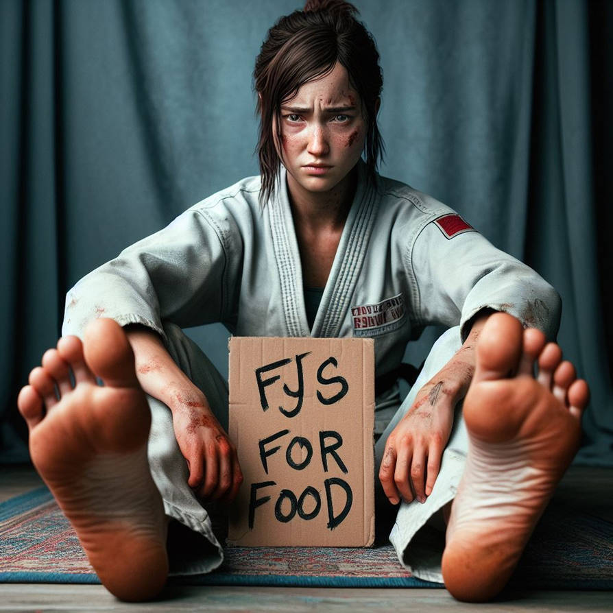 Ellie Dressed As Karateka Offering Her Feet By Kicksoles On Deviantart