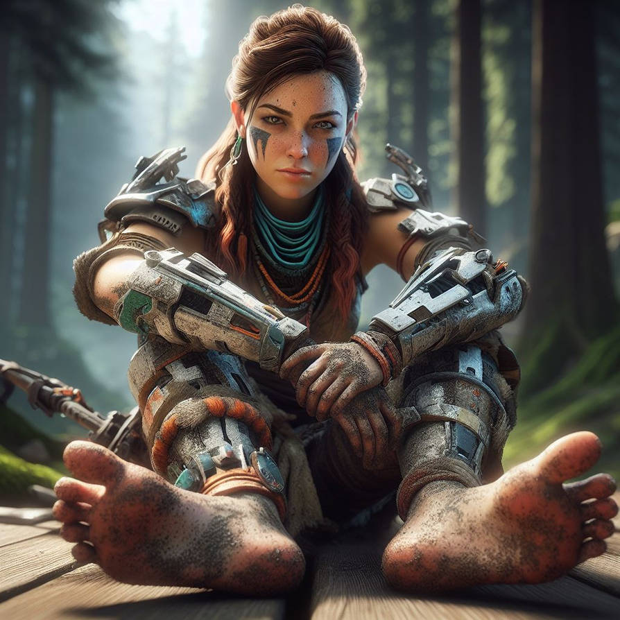 Beauty Aloy Showing Her Feet By Kicksoles On Deviantart