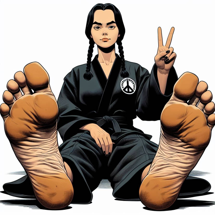 Wednesday Adams Wrinkled Karate Feet By Kicksoles On Deviantart