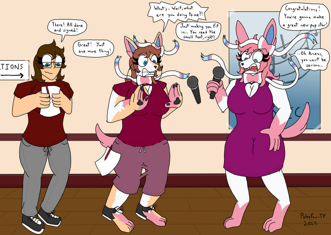 Octransfur 24 22 Anthro Sylveon Tf By Pokefan Tf On Deviantart