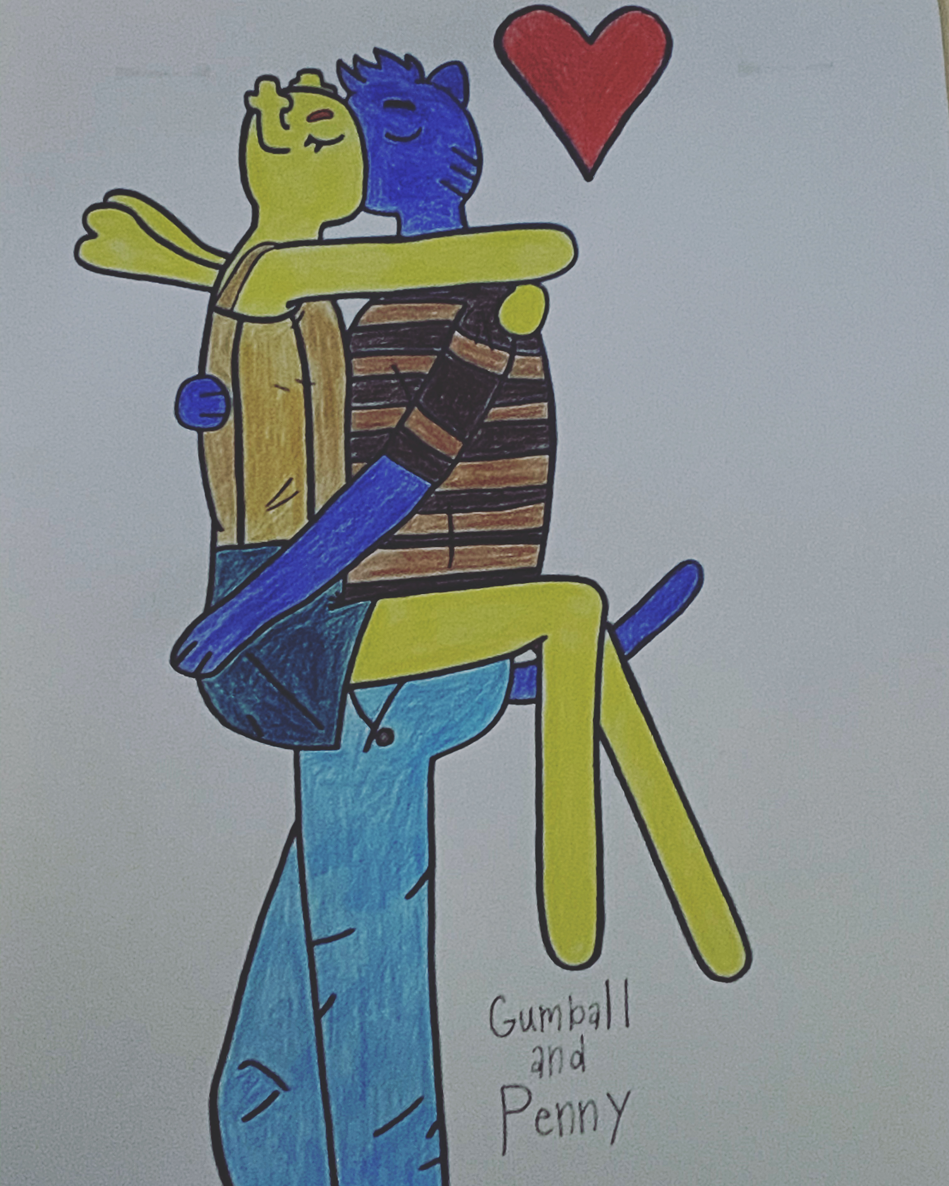 Gumball And Penny Kissing By Griffentaylor On Deviantart