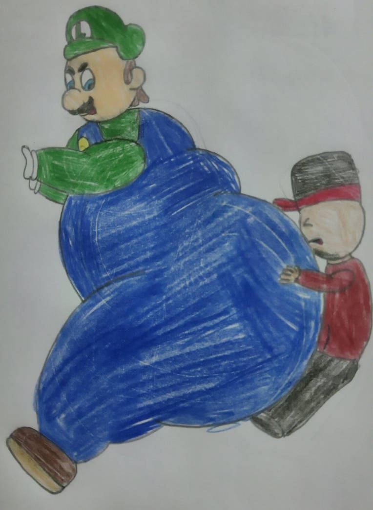 Big Fat Luigi Sat On Xavier By Xavier832 On Deviantart