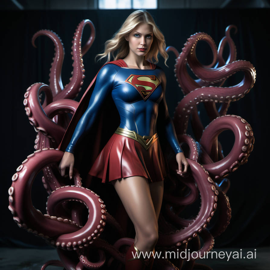 Supergirl Tentacle Peril By Aeazine On Deviantart