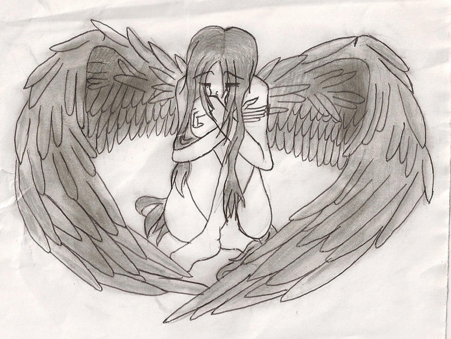 Sad Fallen Angel By Sailorwolfy On Deviantart