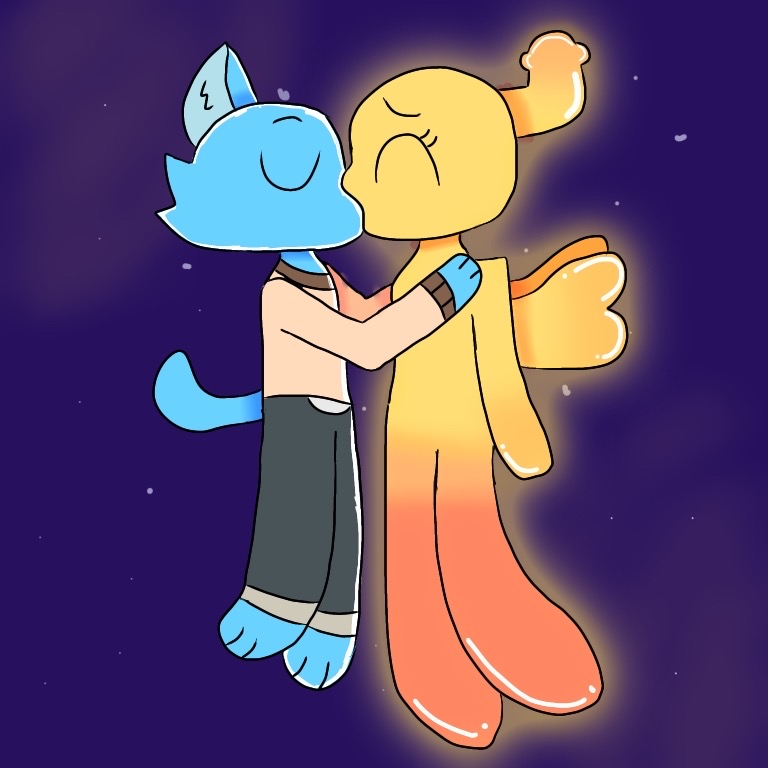 Gumball X Penny Kissing By Vickylikestodraw On Deviantart