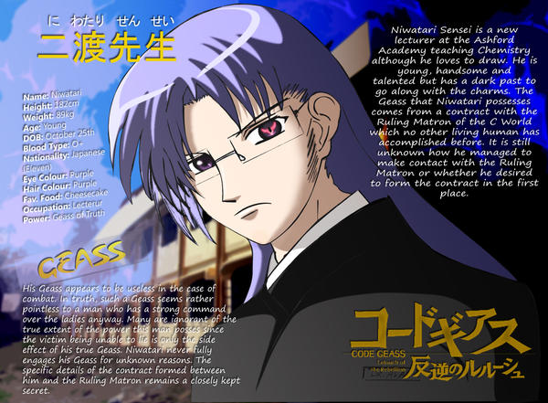 Code Geass Niwatari Sensei By Gary H On Deviantart