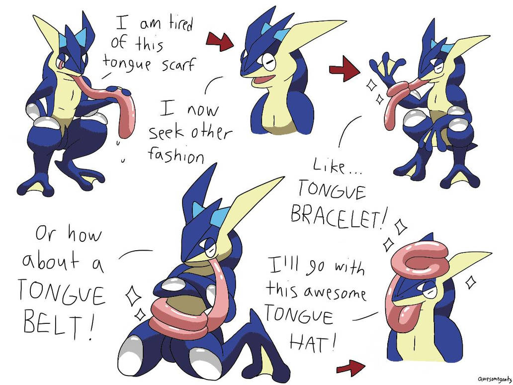 Greninjas Tongue Scarf By Awesomegoats On Deviantart