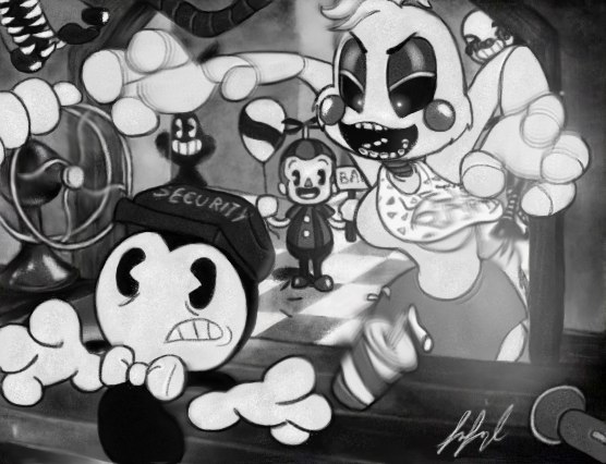Bendy In Five Nights At Freddys 2 By Fnafmangl On Deviantart