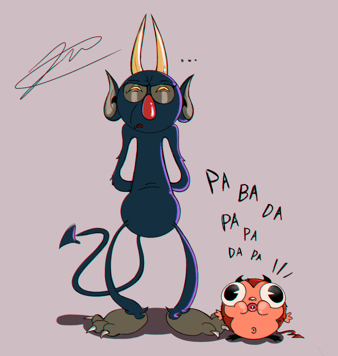Cuphead Show The Devil And His Finest Demon By Fnafmangl On Deviantart