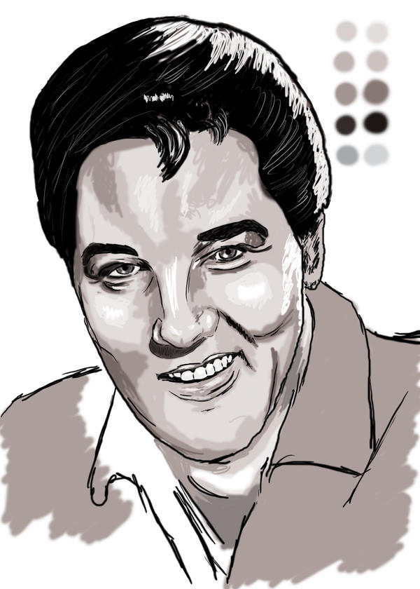 Elvis Presley WIP 2 by davincisoprano1 on DeviantArt