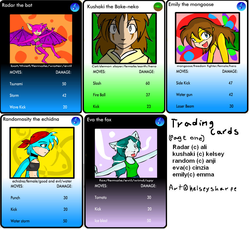 Trading cards by kelseysharpe383 on DeviantArt