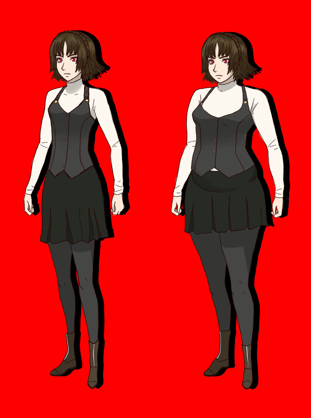 Makoto Persona 5 Weight Gain Parts 1 And 2 By Thatguyman8 On Deviantart