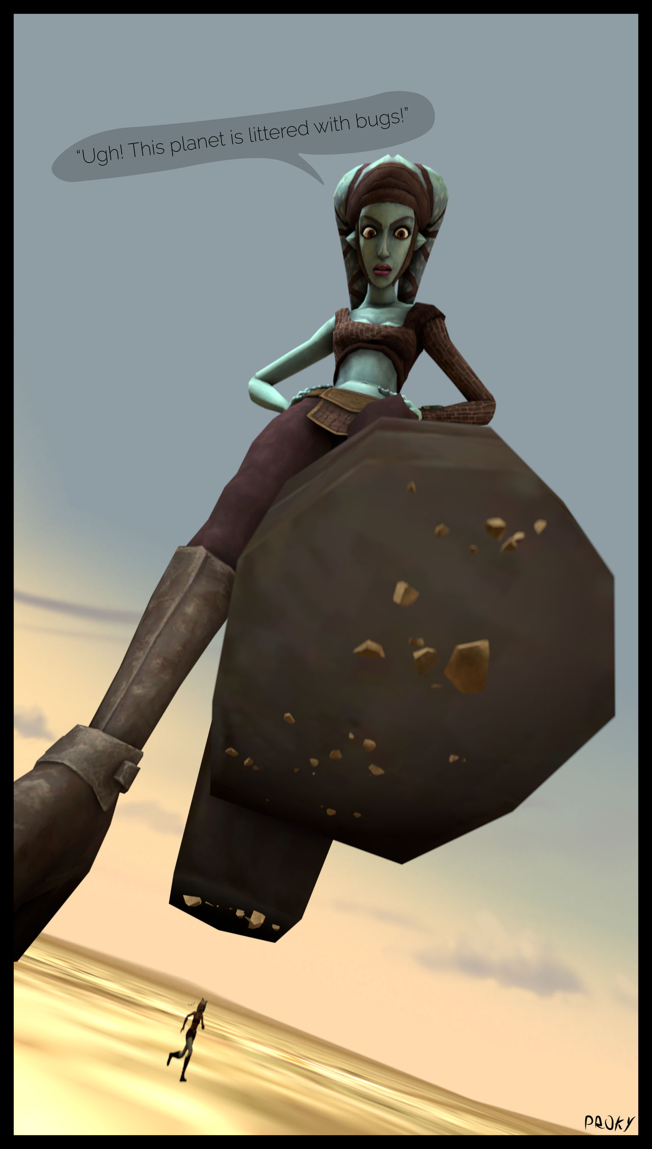 Daily Render 39 Aayla Secura By Theproky By Thatbiginkling On Deviantart
