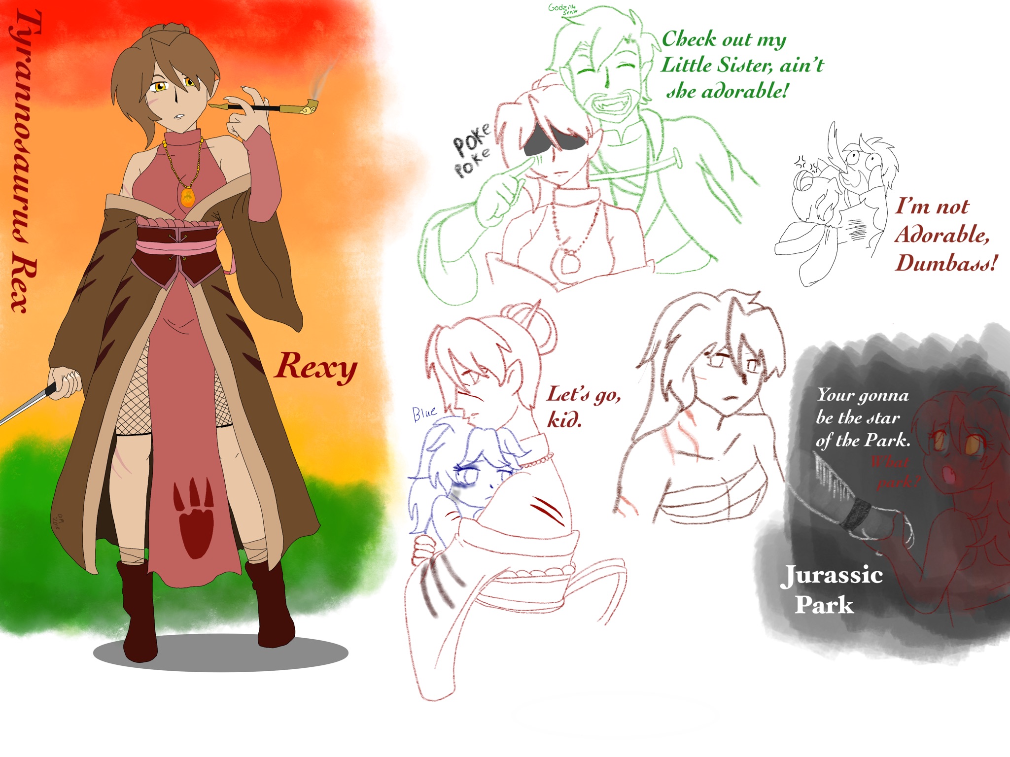 Humanized Dinos Rexy By Fallenangel5414 On Deviantart