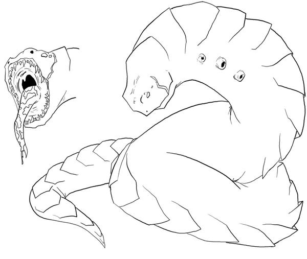 Wormish monster... thing by Dark-Bunny-Lord on DeviantArt