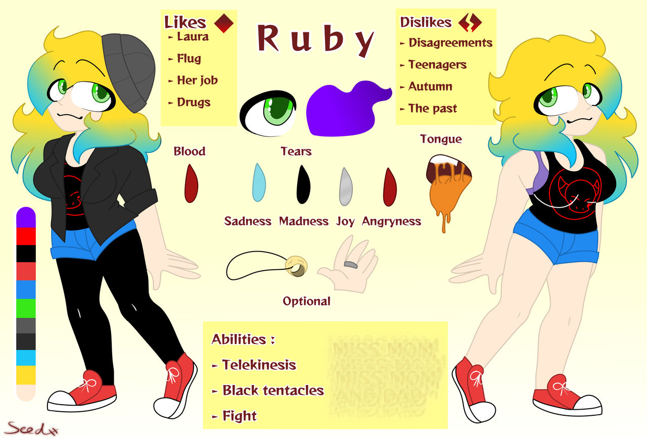Ruby // Reference sheet by seedofsand on DeviantArt Ruby // Reference sheet by seedofsand on DeviantArt