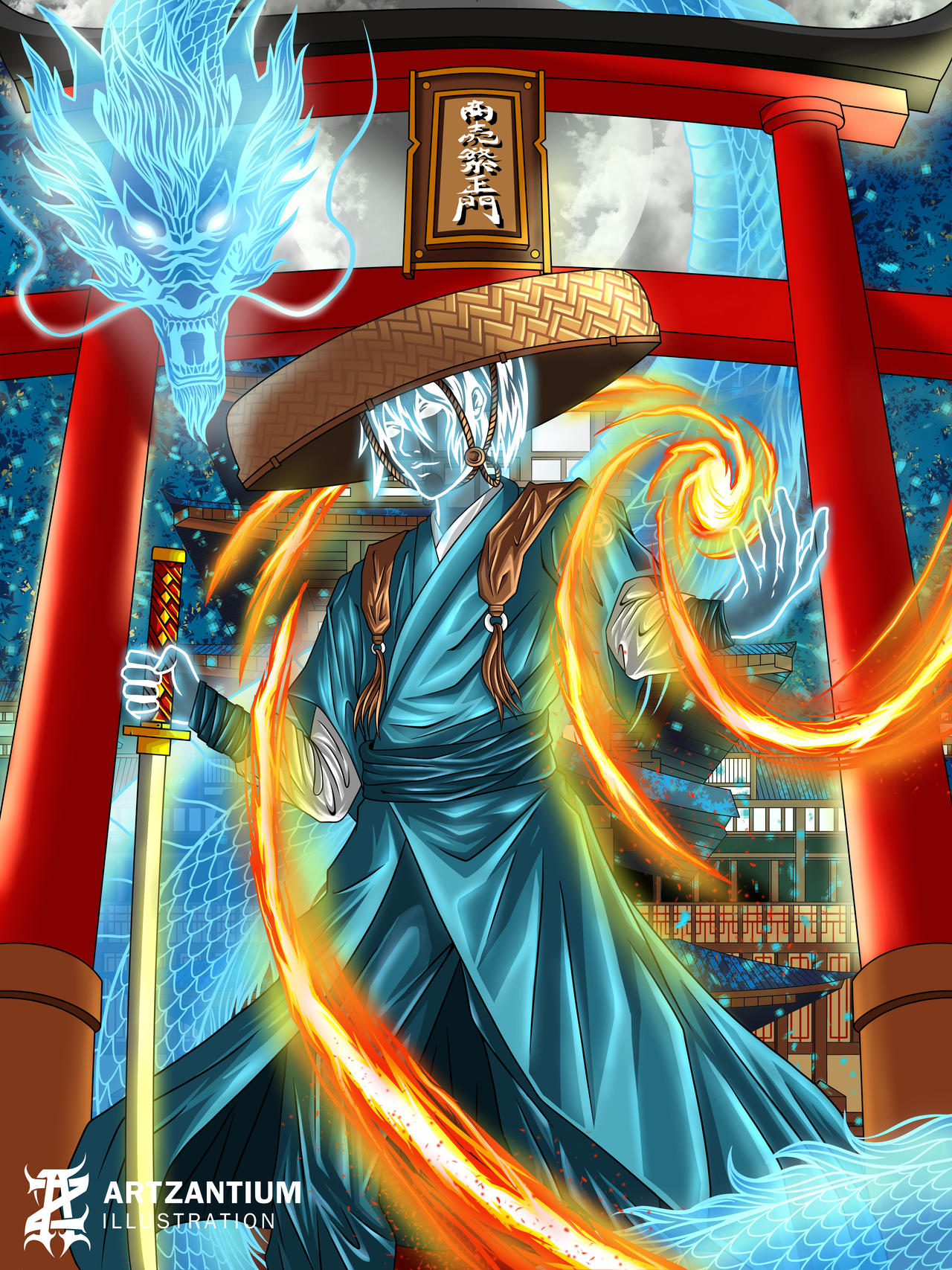 Blue Samurai By Pressgart On Deviantart