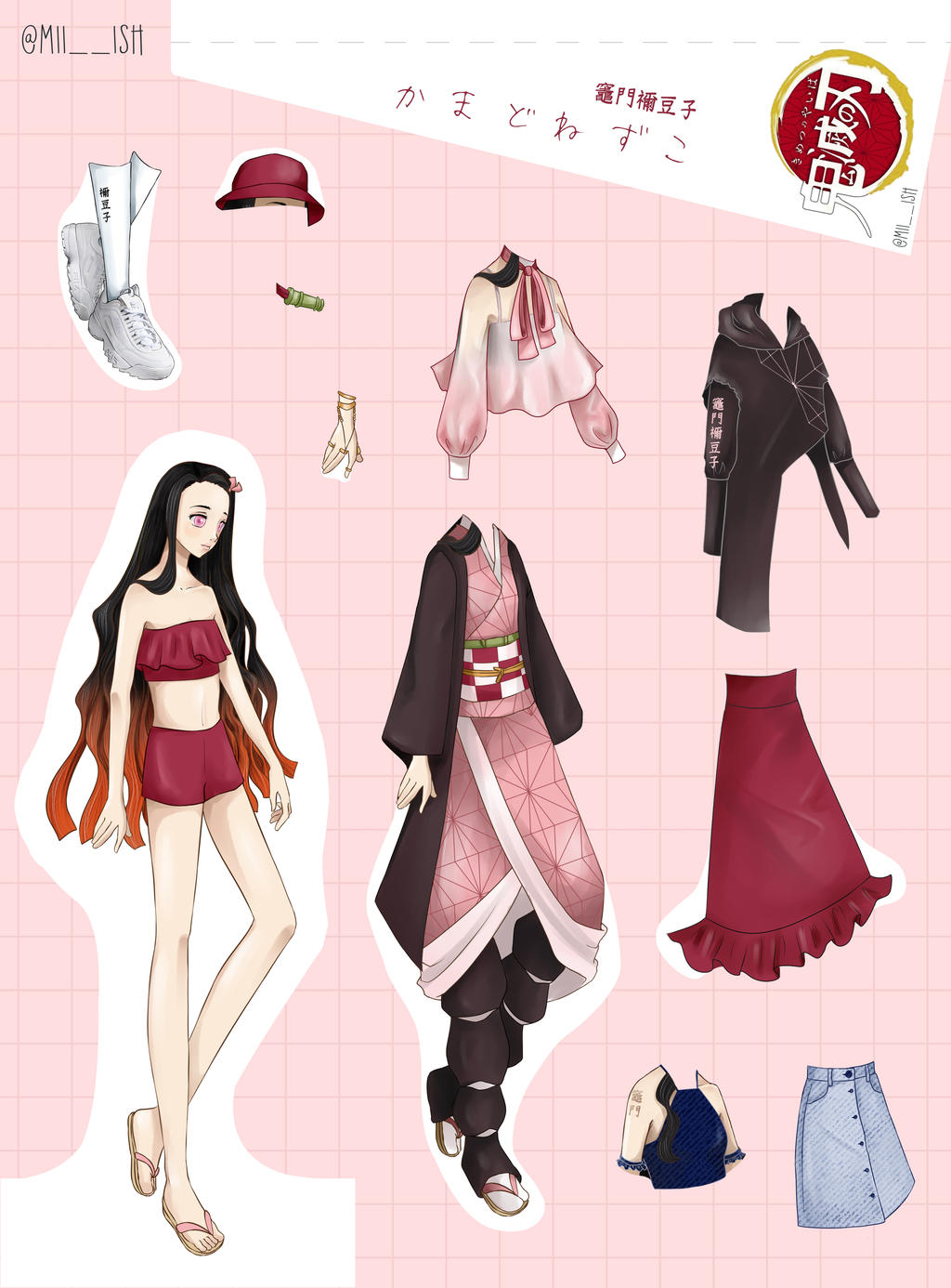 Nezuko paper doll by miimiri on DeviantArt Nezuko paper doll by miimiri on DeviantArt