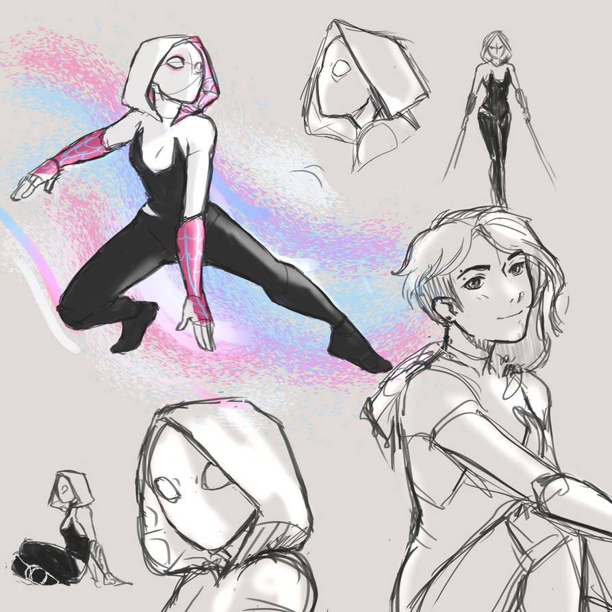 Spider Gwen Sketches By Thepurplepineapplee On Deviantart