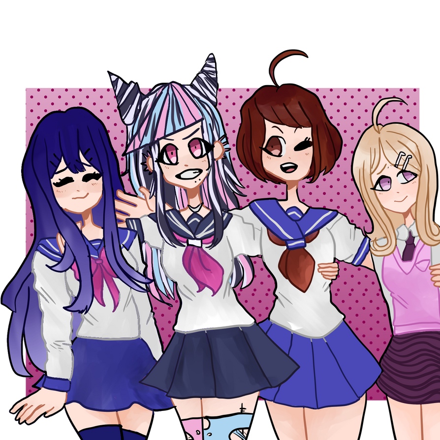 Danganronpa Girls By Scorpiuzz On Deviantart