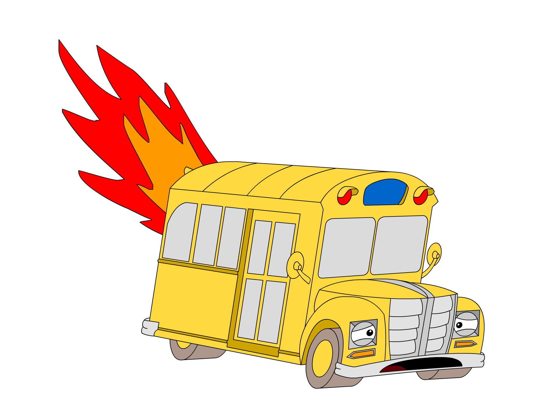 Magic School Bus On Fire By Thompsonvxa50 On Deviantart