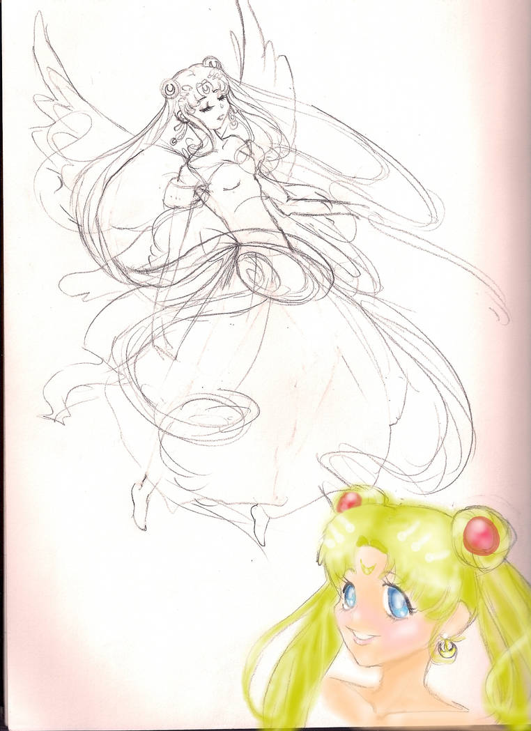 Sailor Moon Half Done By Loves Chihuahuas On Deviantart