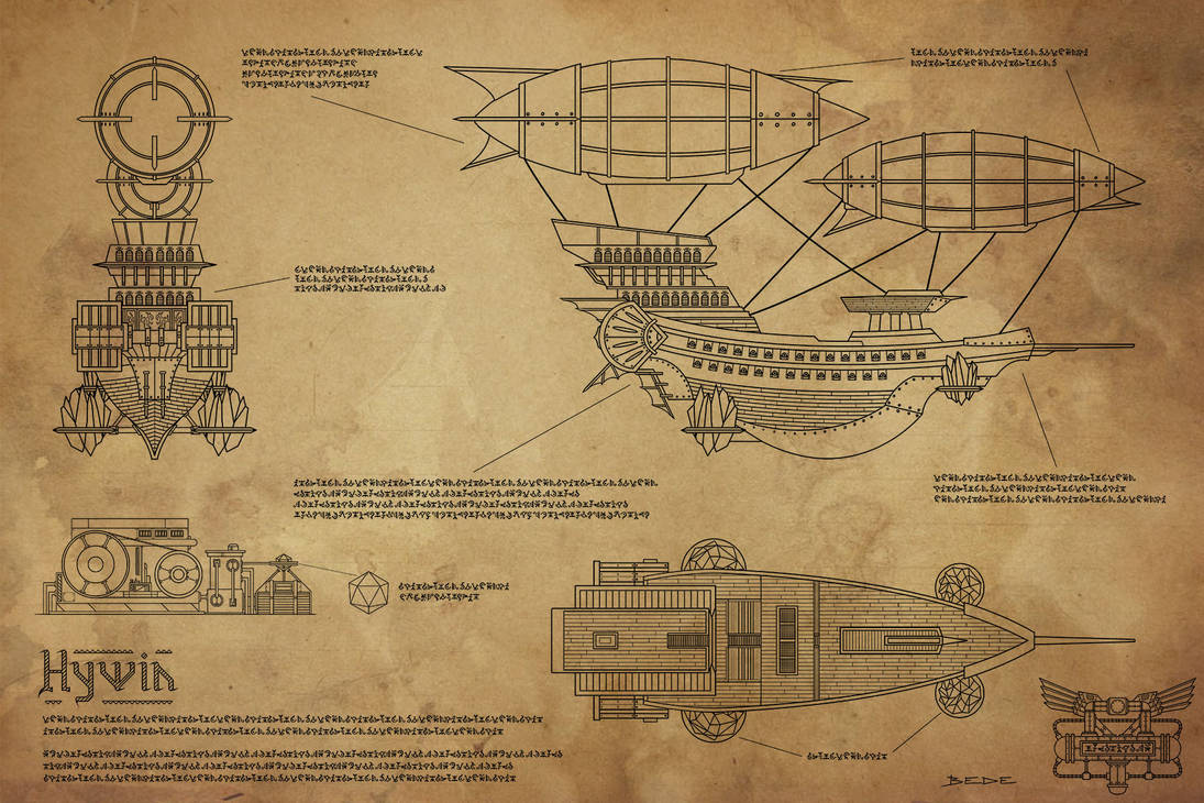Blueprint Airship By Wugrash On Deviantart