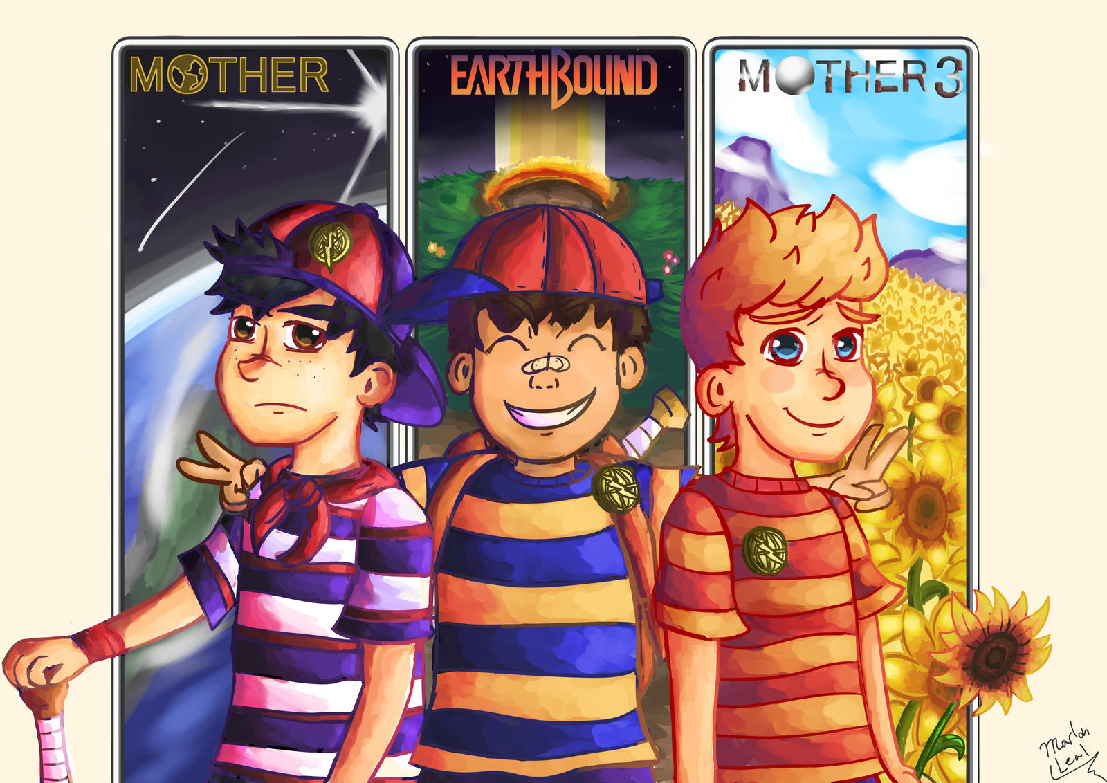 Ninten Ness And Lucas By Nebularobo On Deviantart