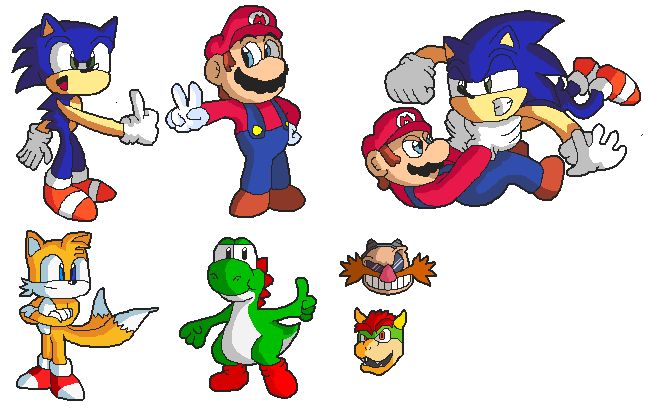 Sonic and Mario Artwork by Razthehedgehog on DeviantArt