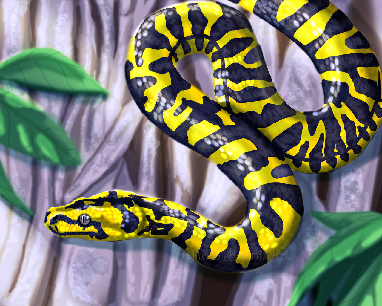 Jungle Carpet Python commission gift for my Dad by HoloPhoenix on ... Jungle Carpet Python commission gift for my Dad by HoloPhoenix on ...