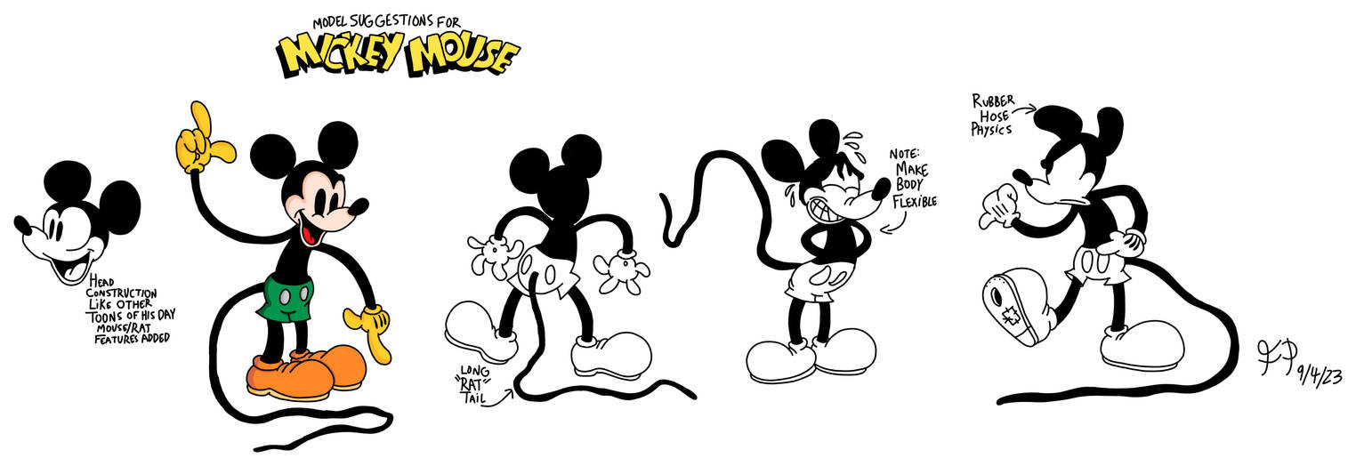Mickey Mouse Model Sheet By Fperalta1103 On Deviantart