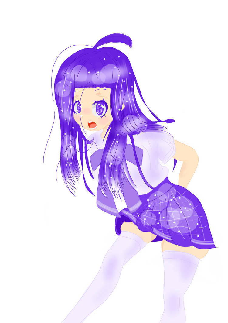 Purple Anime Girl By Mirainyan04 On Deviantart