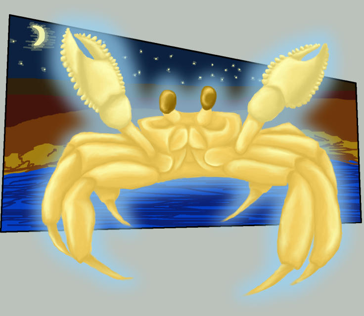 Golden Ghost Crab by spawn-the-dragon on DeviantArt