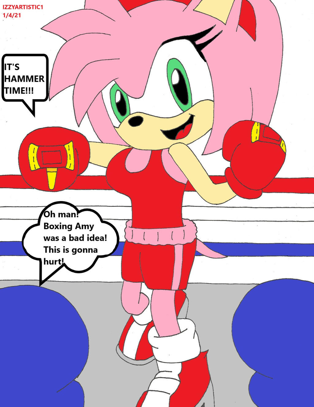 Pov Boxing Amy Rose By Izzyartistic1 On Deviantart
