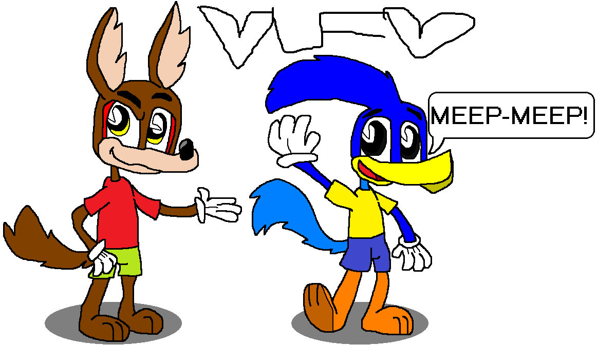 Wile E Coyote And Roadrunner Toontown Style By Laceypowerpuffgirl On