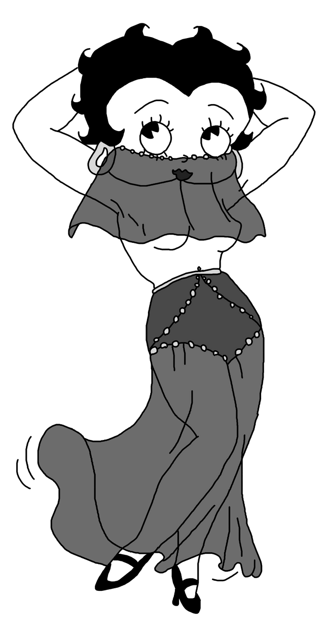 Betty Boop Belly Dancer 1930s Black And White By Adonaire On Deviantart