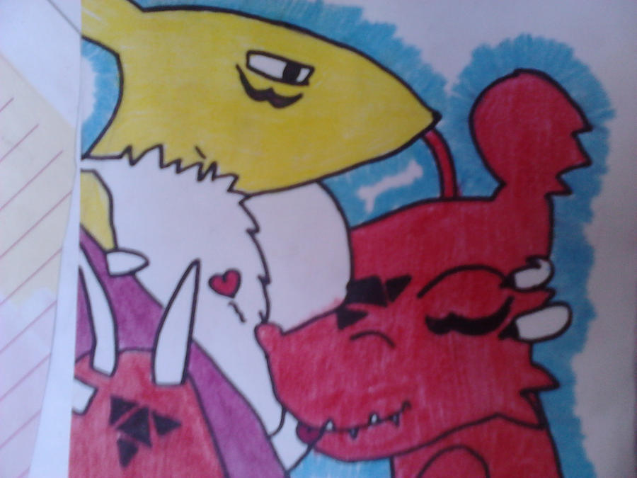 Renamon And Guilmon Love By Anaraposa On Deviantart