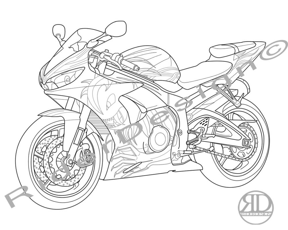 Yamaha R6 Vector Outline by 360rider on DeviantArt
