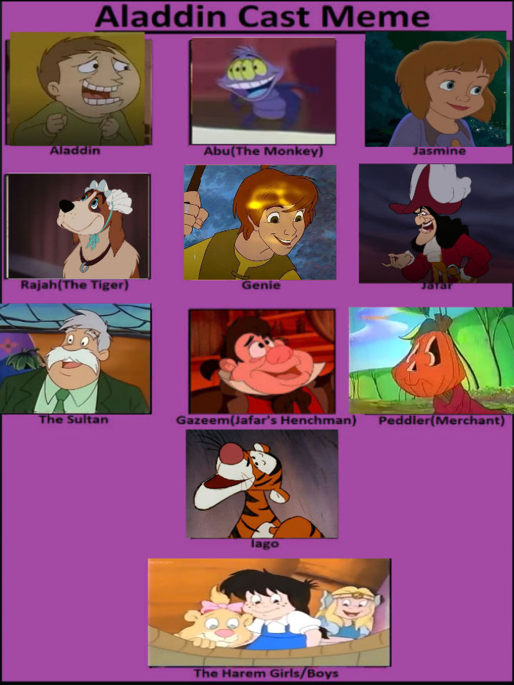 Aladdin Cast Meme Remake By Gabumonlispector2241 On Deviantart