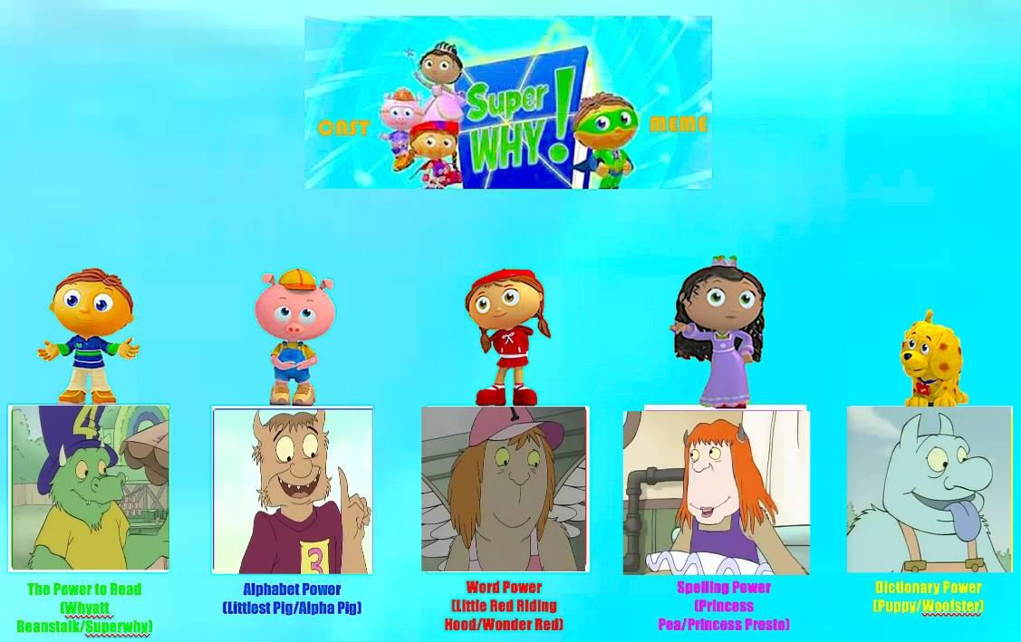 Super Why Cast Meme By Gabumonlispector2241 On Deviantart