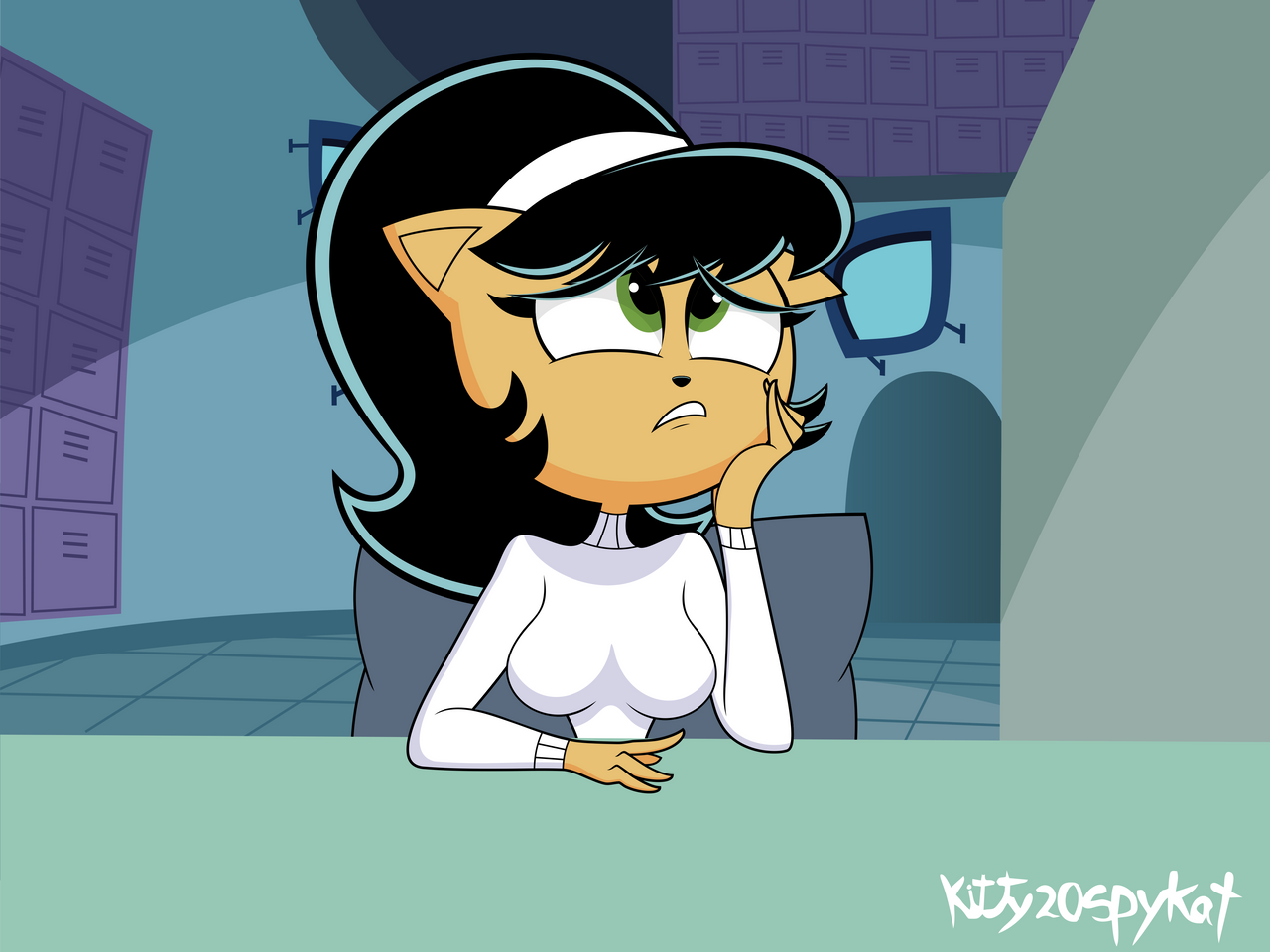 Kitty Katswell Worried By Kitty20spykat On Deviantart