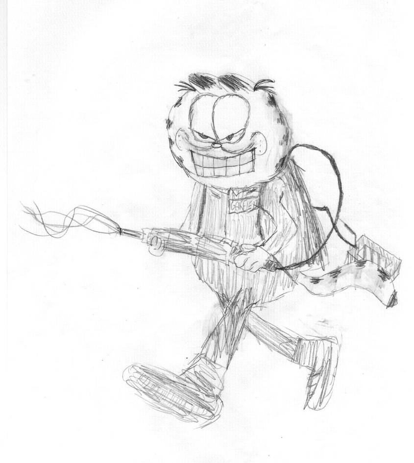 Garfield as a ghostbuster by EgonEagle on DeviantArt