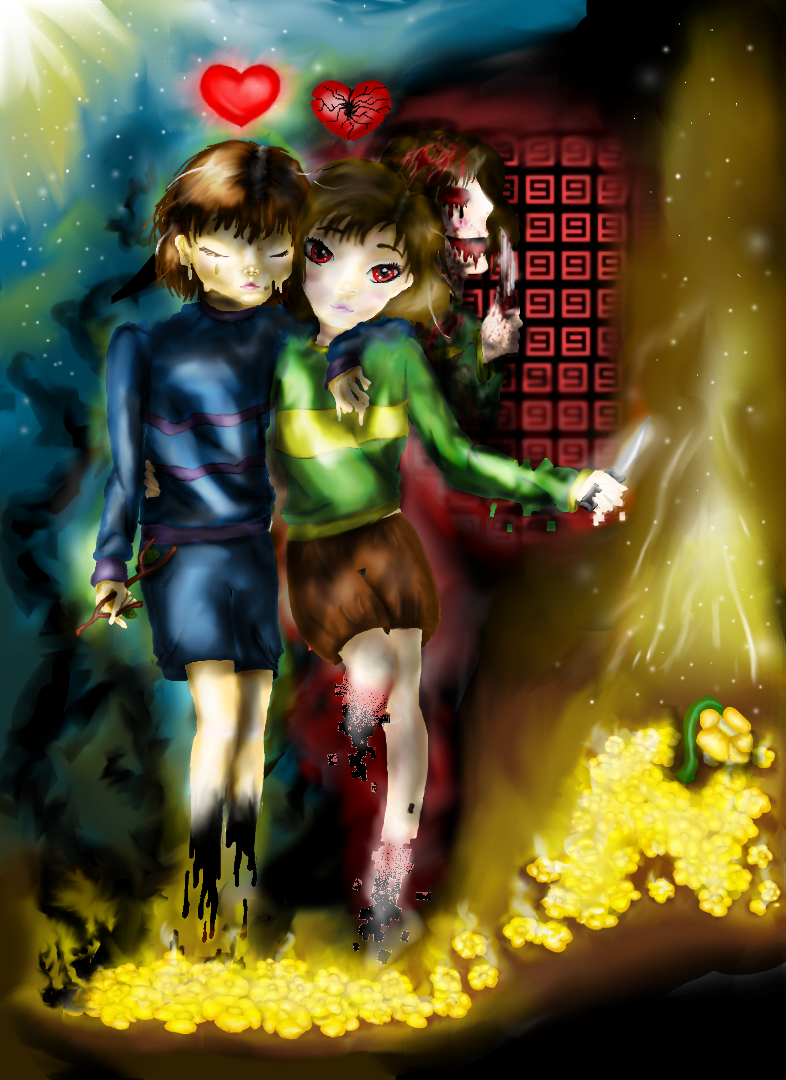Chara And Frisk By Dagurpastel On Deviantart