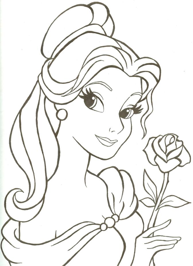 Belle Lineart by sunfairyx on DeviantArt