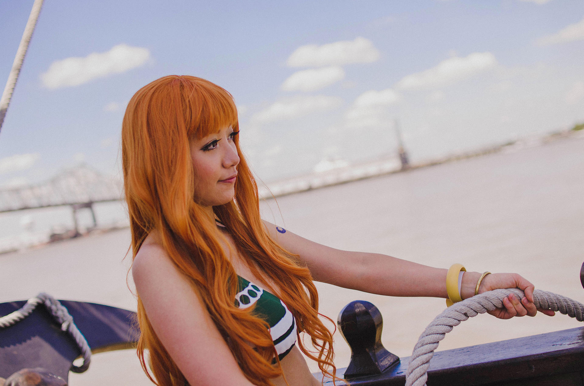 Nami Pulling The Ropes One Piece Cosplay By Firecloak On Deviantart