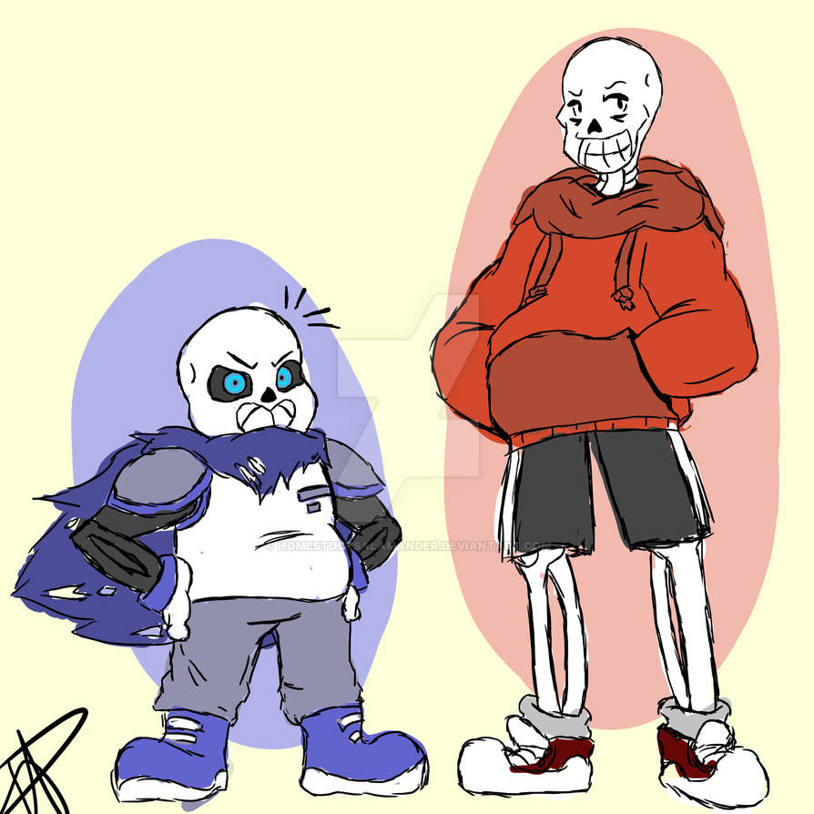 Underswap Sans And Papyrus By Homestucksalamander On Deviantart