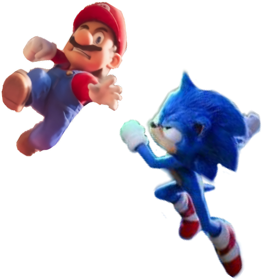 Mario Fighting Against Sonic By Turkishautismgaming On Deviantart