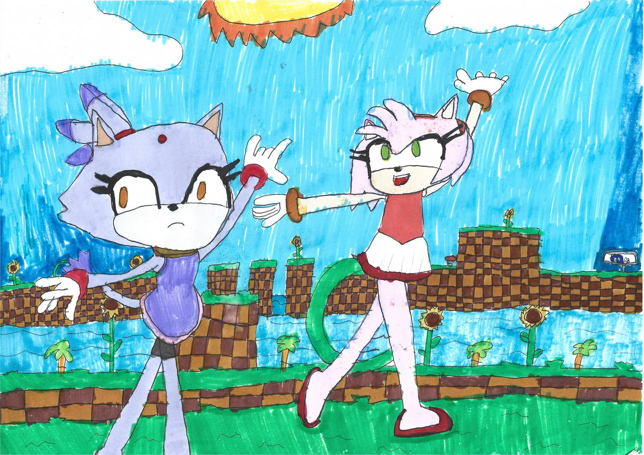 Blaze And Amy By Slainetheartist On Deviantart